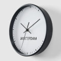 Amsterdam Time Zone Newsroom Clock | Zazzle