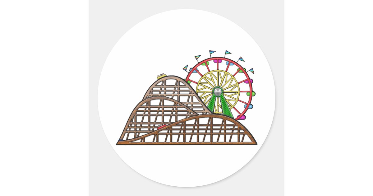 Amusement Park Classic Round Sticker | Zazzle