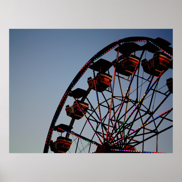 Amusement Park Ferris Wheel Poster | Zazzle