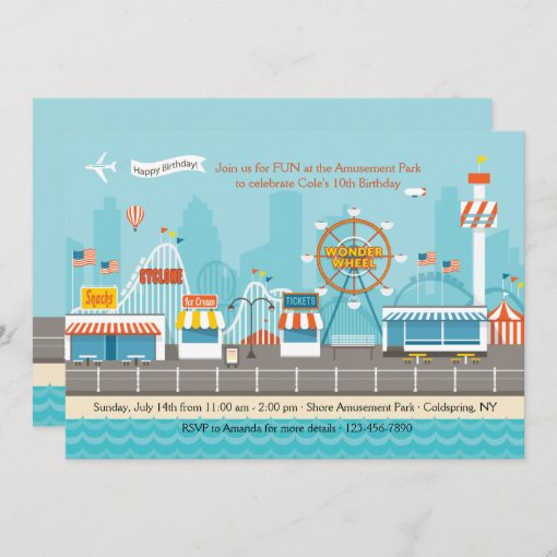 Amusement Park Invitation | Zazzle