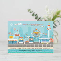Amusement Park Invitation | Zazzle
