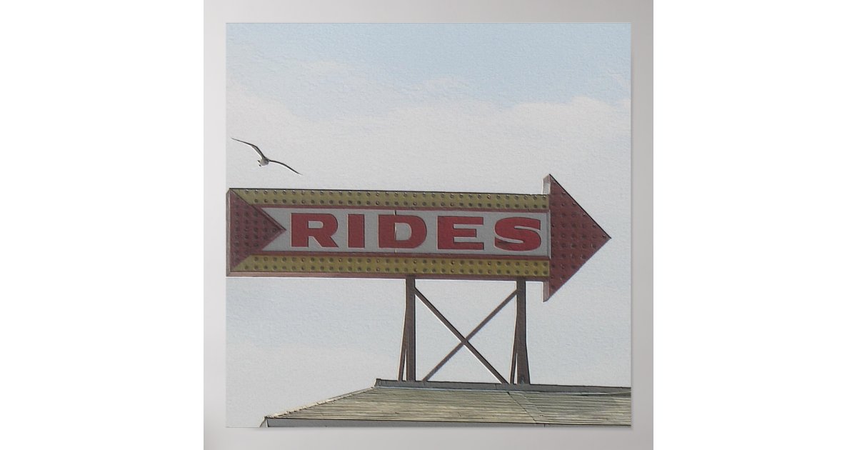 Amusement Park Rides Poster | Zazzle