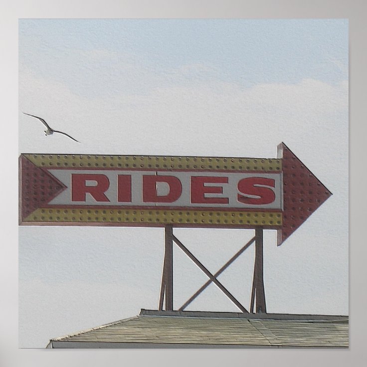 Amusement Park Rides Poster | Zazzle