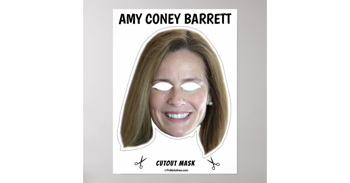 AMY CONEY BARRETT Halloween Mask Poster | Zazzle