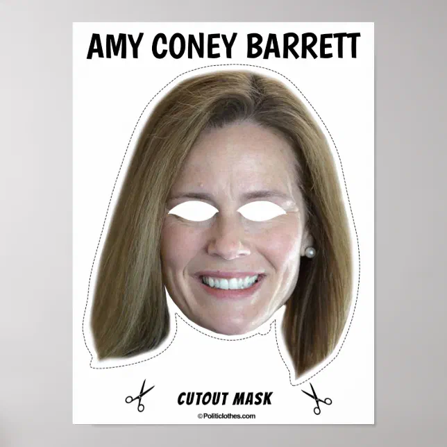 AMY CONEY BARRETT Halloween Mask Poster | Zazzle