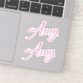 Amy Decorative Name in Pink x2 Sticker | Zazzle