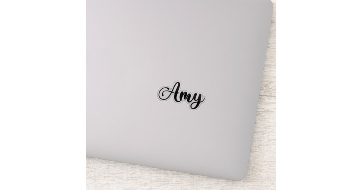 Amy Name - Handwritten Calligraphy Sticker | Zazzle