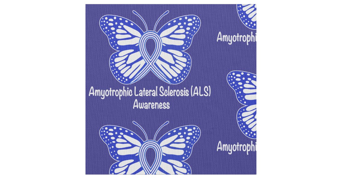 Amyotrophic Lateral Sclerosis ALS Fabric | Zazzle