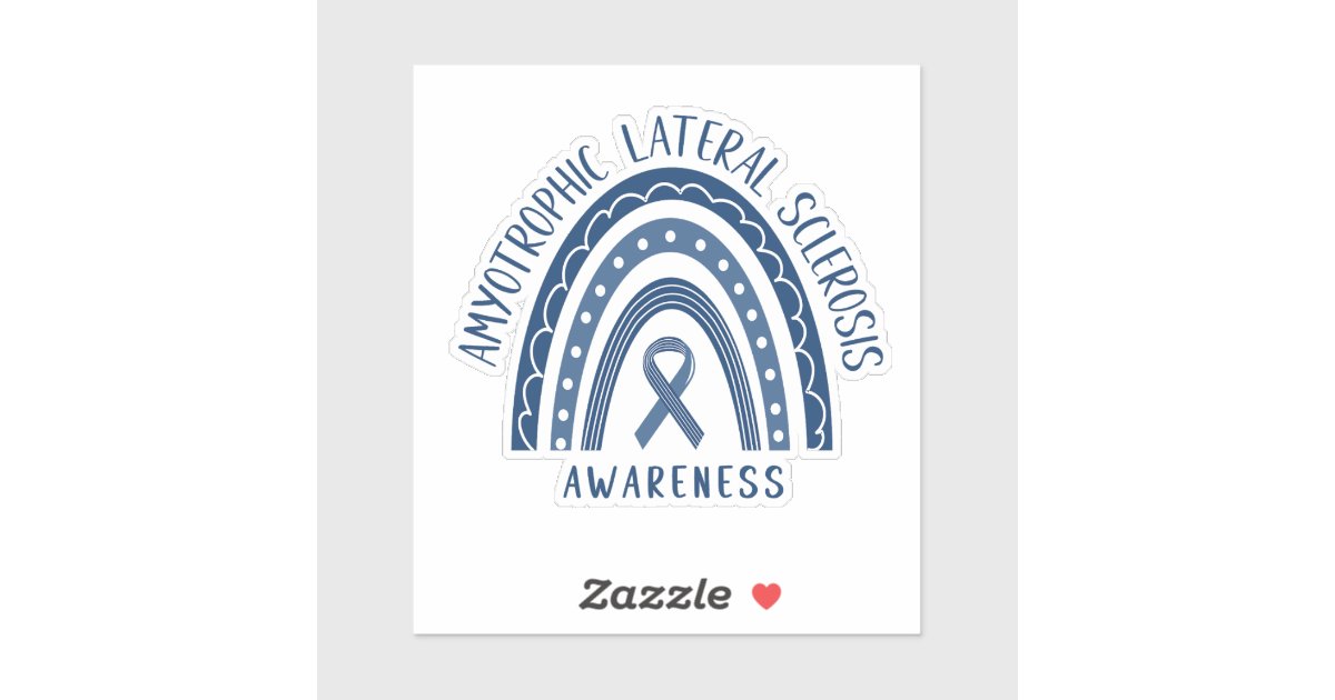 Amyotrophic Lateral Sclerosis ALS Rainbow Sticker | Zazzle