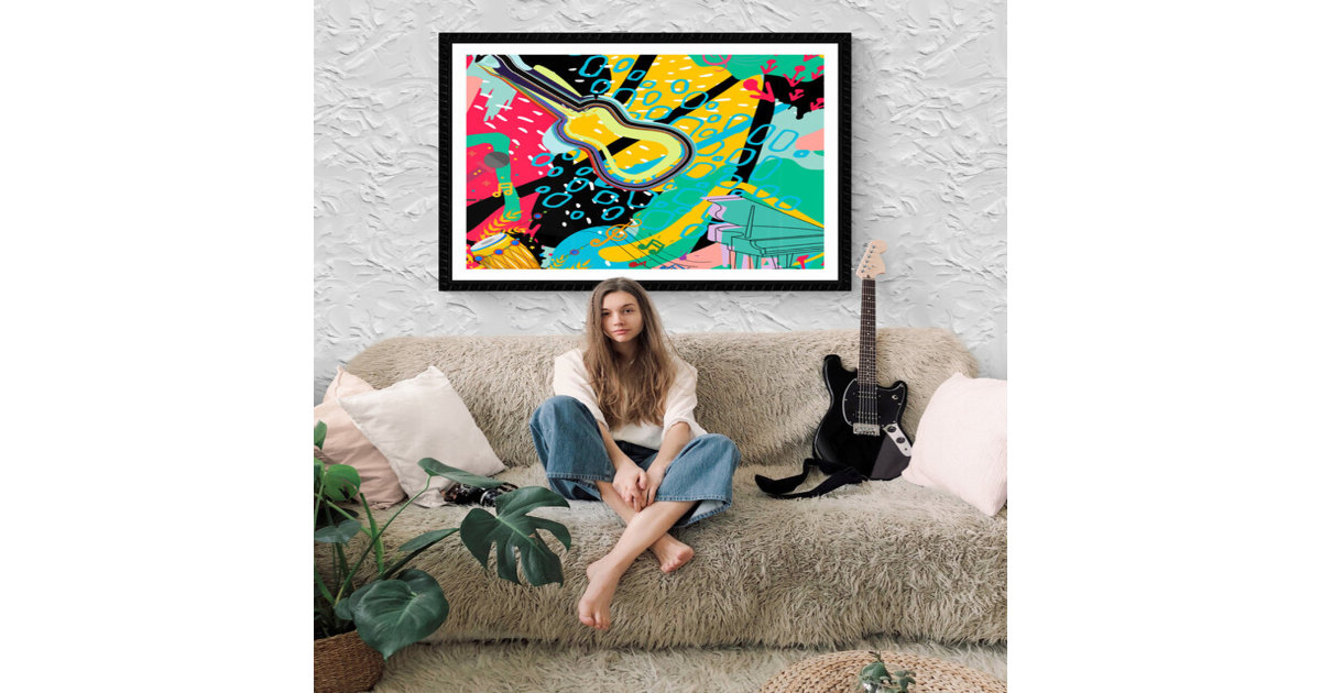 An Abstract Musical Blend Poster | Zazzle