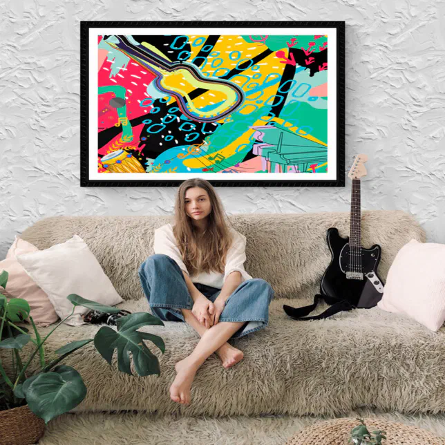 An Abstract Musical Blend Poster | Zazzle