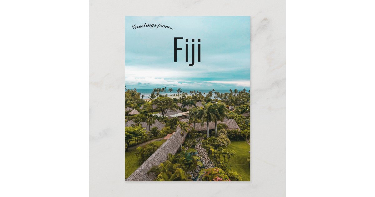 An Aerial View of Fiji Postcard | Zazzle
