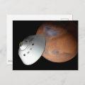 An Aeroshell-Encased Spacecraft Approaching Mars. Postcard | Zazzle