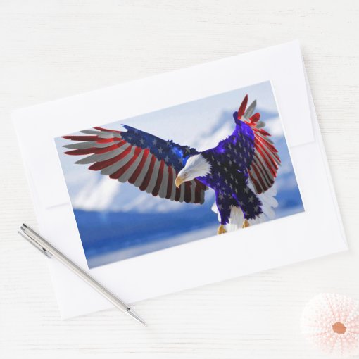 An American Eagle Rectangular Sticker | Zazzle