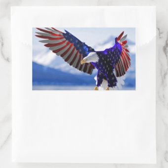 An American Eagle Rectangular Sticker | Zazzle