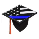 An American Thin Blue Line Display Graduation Cap Topper | Zazzle