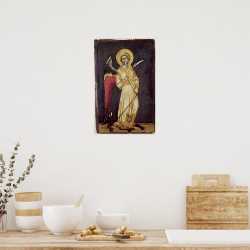 An Angel with a Demon on a Chain Poster | Zazzle