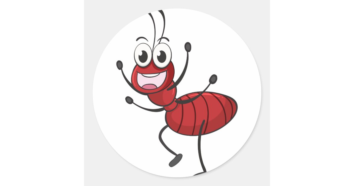 An ant classic round sticker | Zazzle