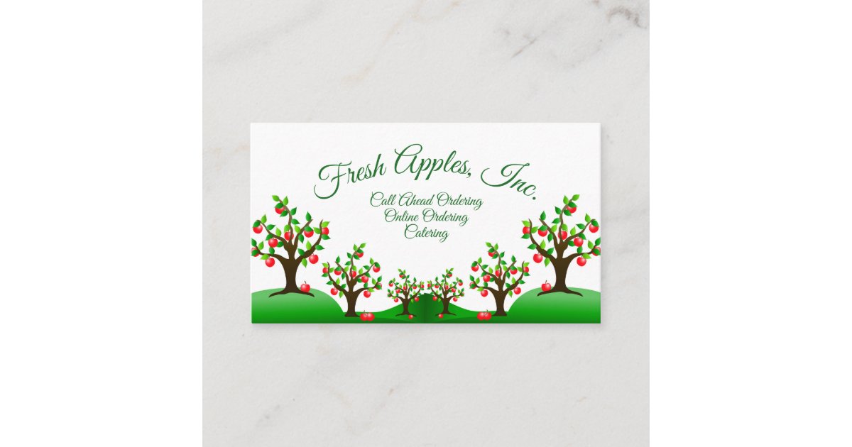 An Apple Orchard Business Card | Zazzle