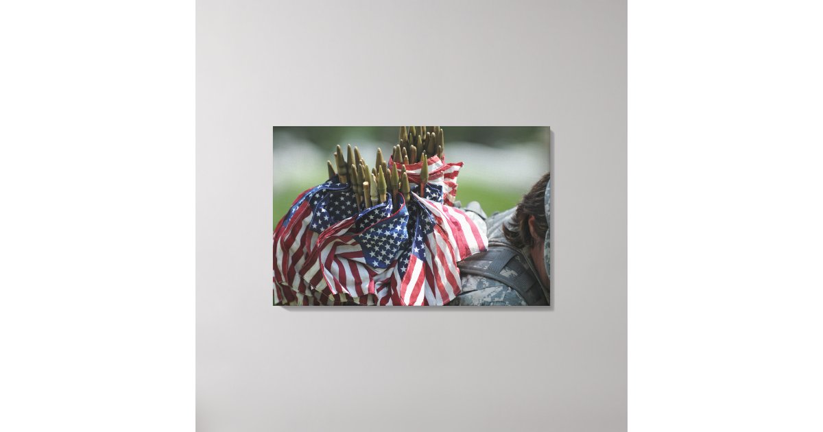 An Army soldier's backpack Canvas Print | Zazzle