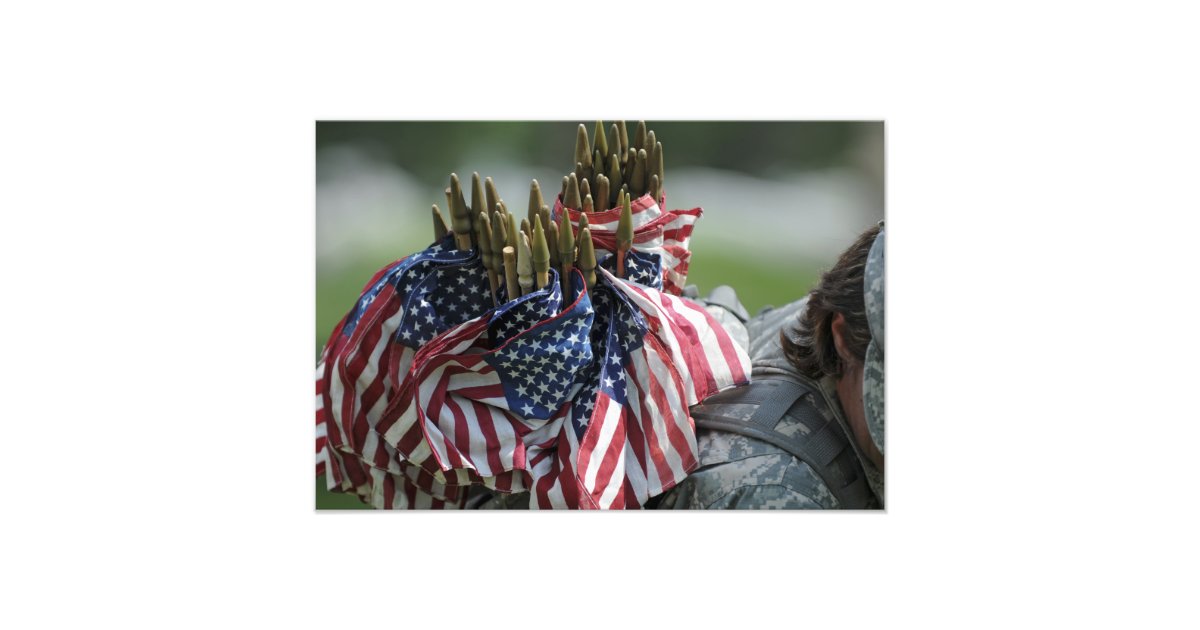 An Army soldier's backpack Photo Print | Zazzle