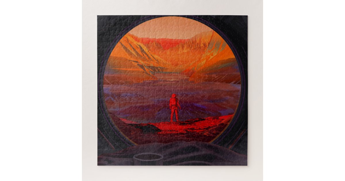 An Astronaut On Mars Jigsaw Puzzle | Zazzle