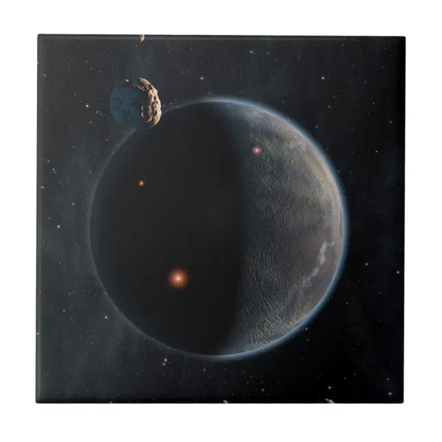 An Earth-Like Planet Rich In Carbon And Dry. Ceramic Tile | Zazzle