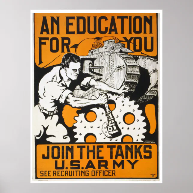 An Education For You ~ Join The Tanks Poster | Zazzle