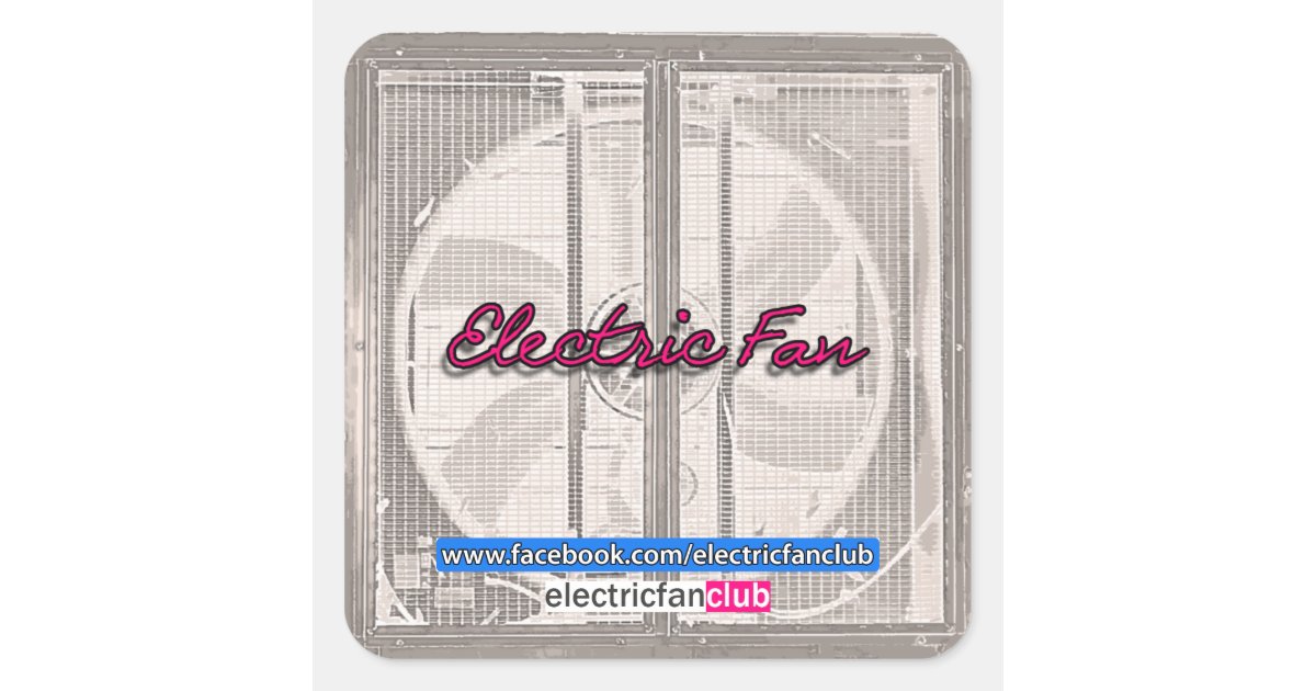 An Electric Fan Club Sticker | Zazzle