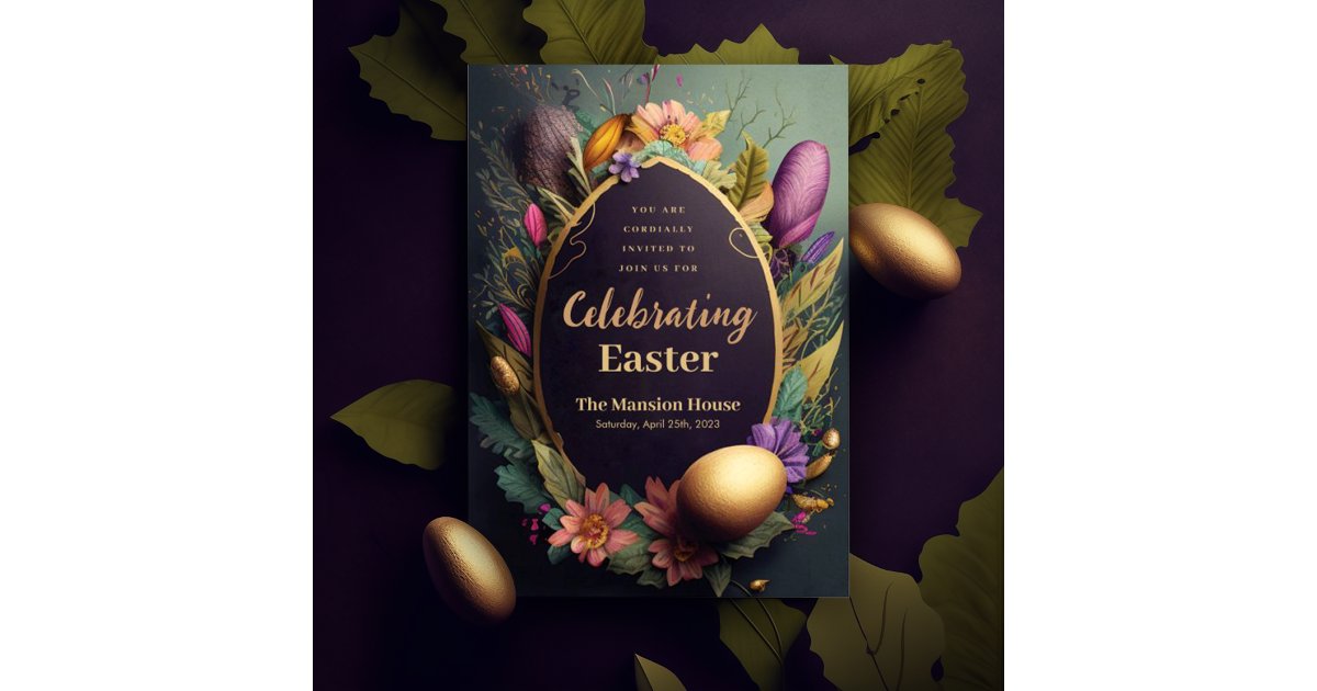 An Elegant Easter Celebration Invitation | Zazzle