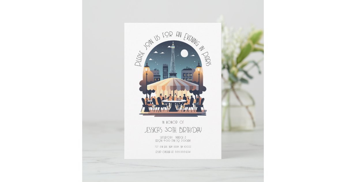 An Evening In Paris Invitation | Zazzle