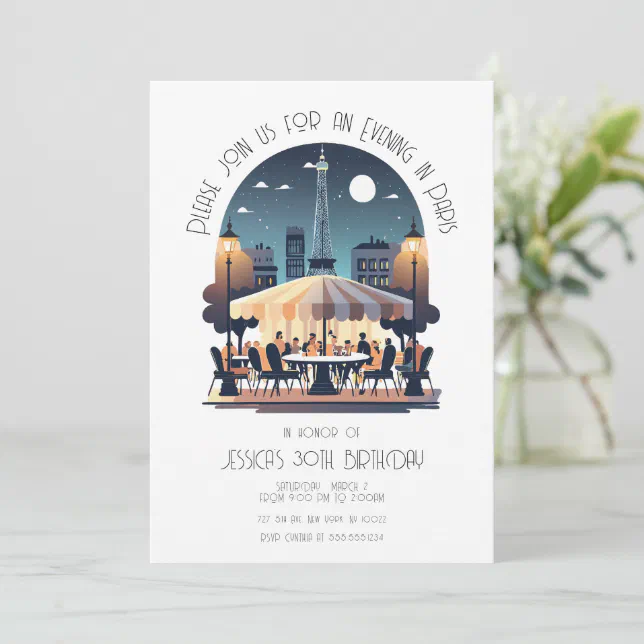 An Evening In Paris Invitation | Zazzle