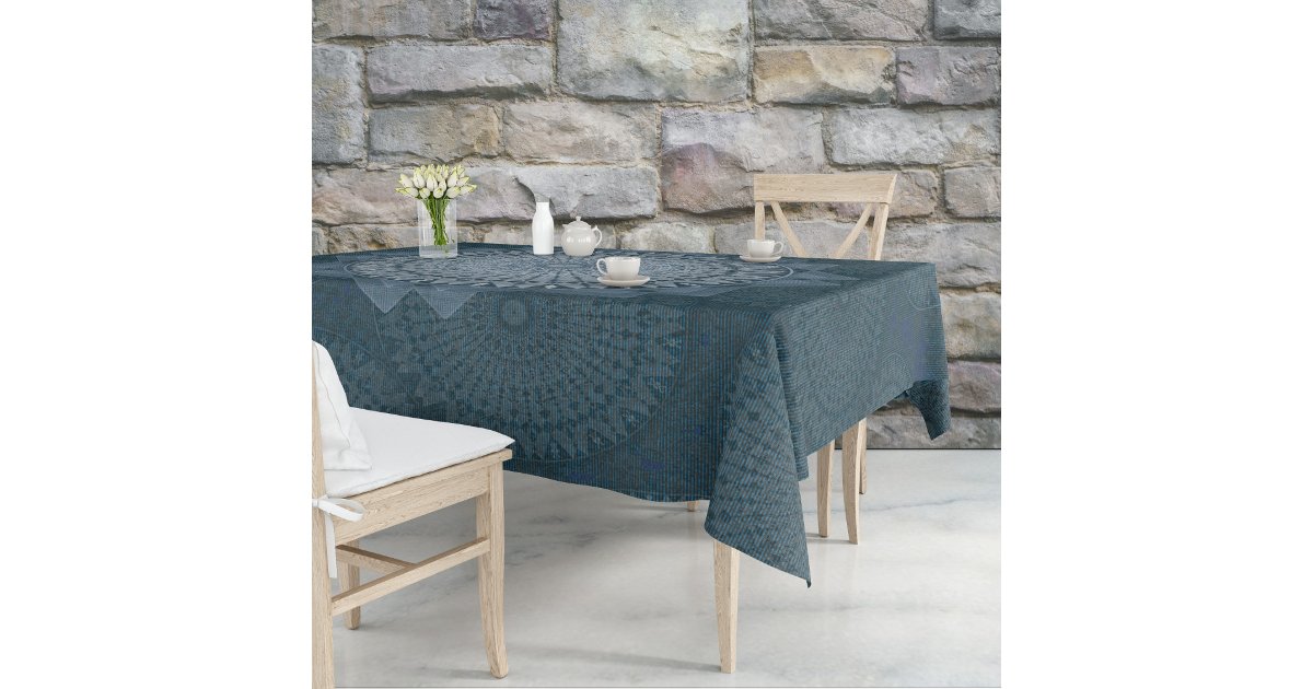 An initiation of the mass blue circle tablecloth | Zazzle
