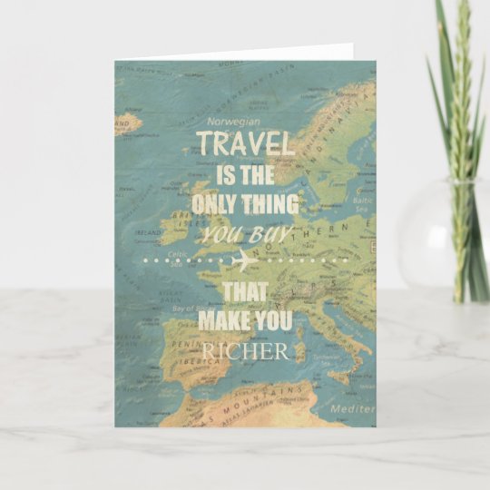 An inspiring travel quotes card | Zazzle.com