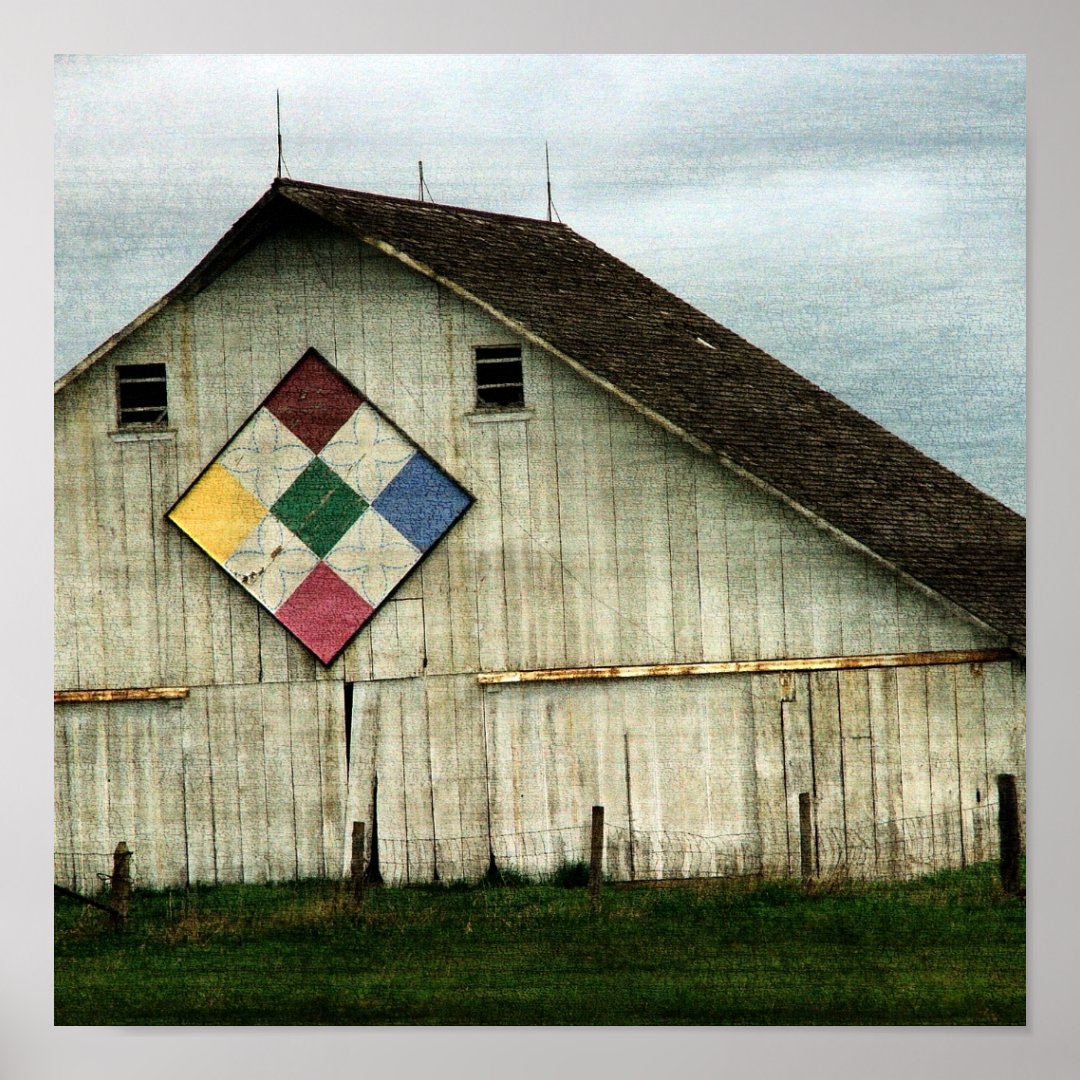 An Iowa Barn Quilt Poster | Zazzle