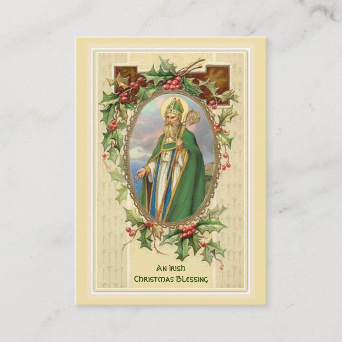 An Irish Christmas Blessing St. Patrick Holy Cards | Zazzle.com