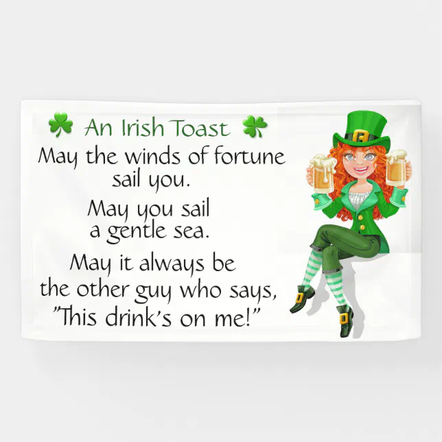 An Irish Toast Banner | Zazzle