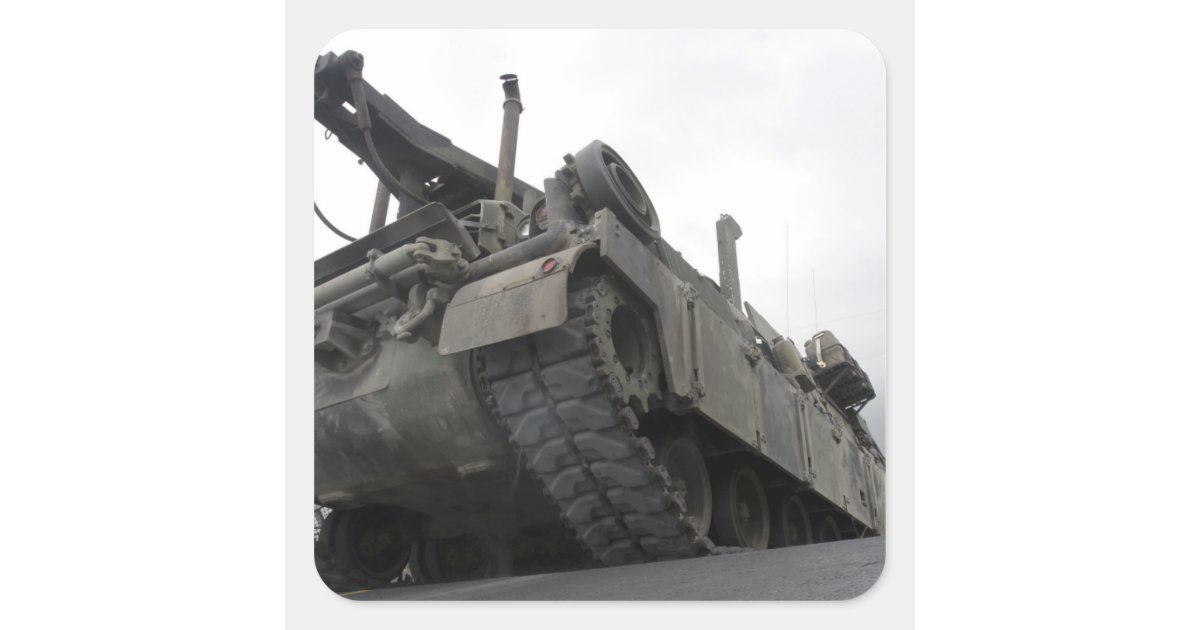An M88A2 Hercules Recovery Vehicle Square Sticker | Zazzle