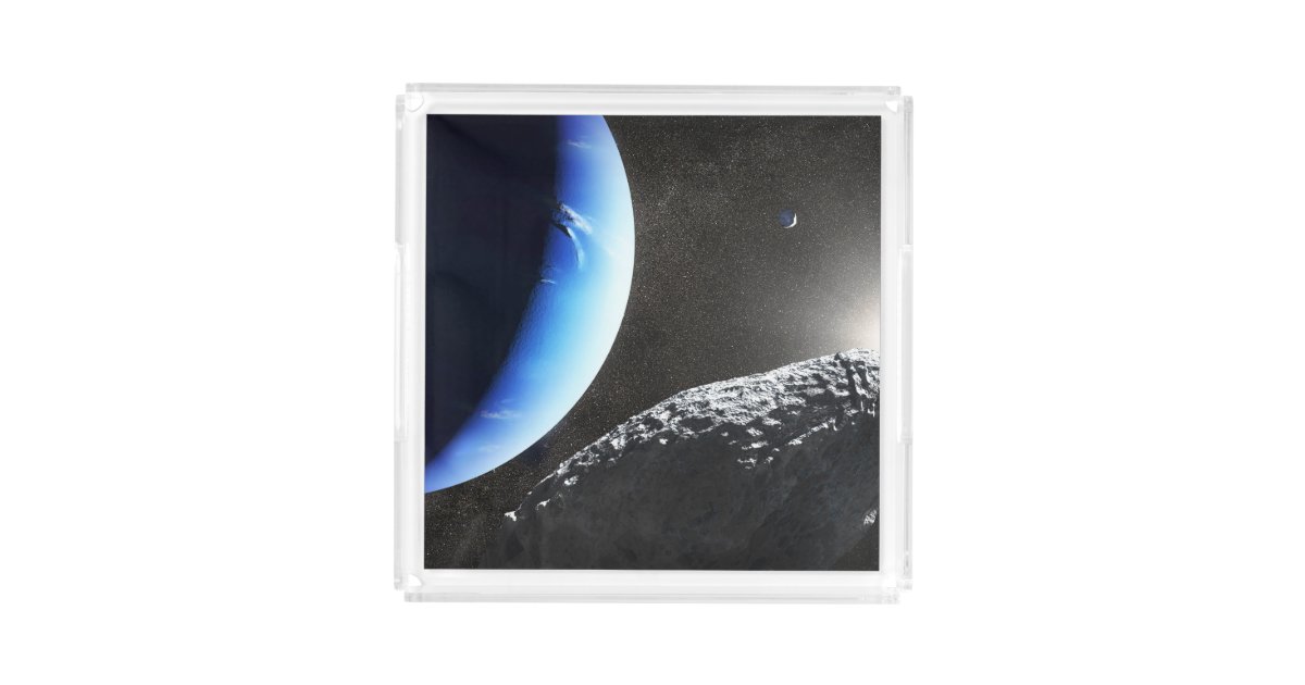 An Neptune's Tiny Moon Hippocamp. Acrylic Tray | Zazzle