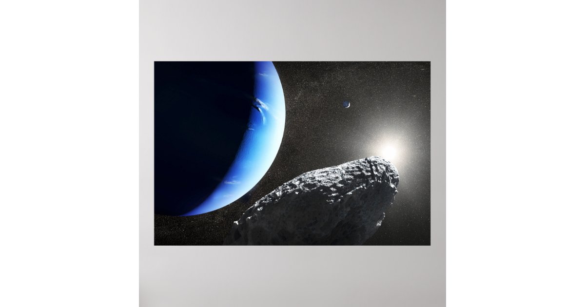 An Neptune's Tiny Moon Hippocamp. Poster | Zazzle