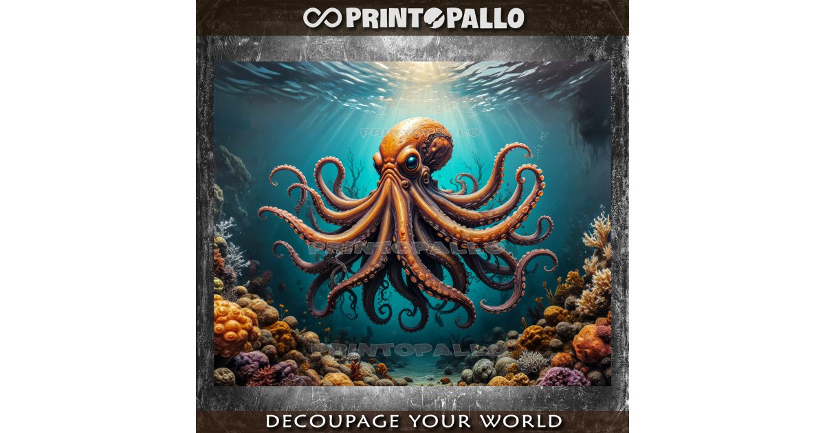 An octopus ocean underwater with the coral reef tissue paper | Zazzle