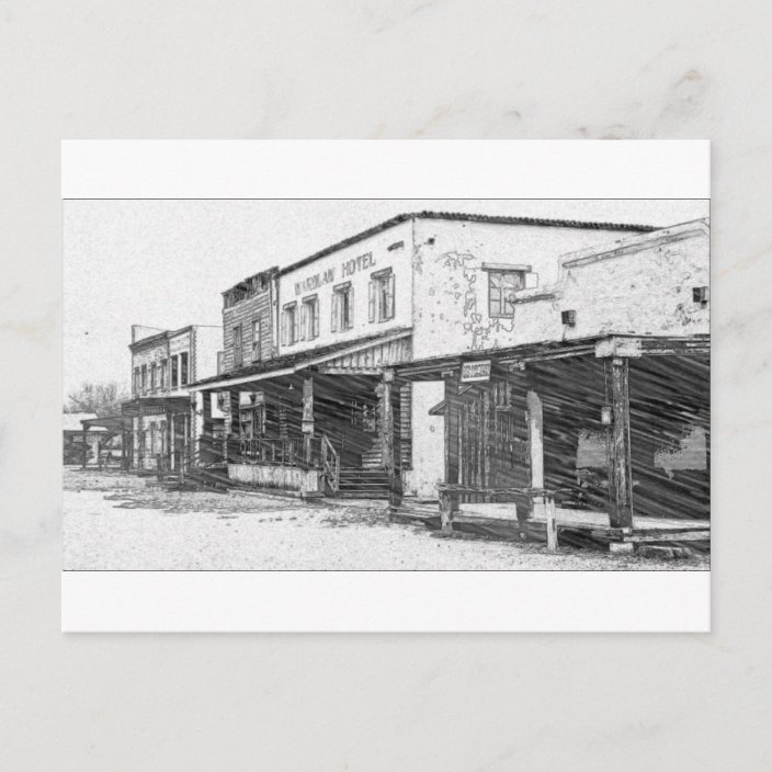 An Old Western Town Postcard | Zazzle.com