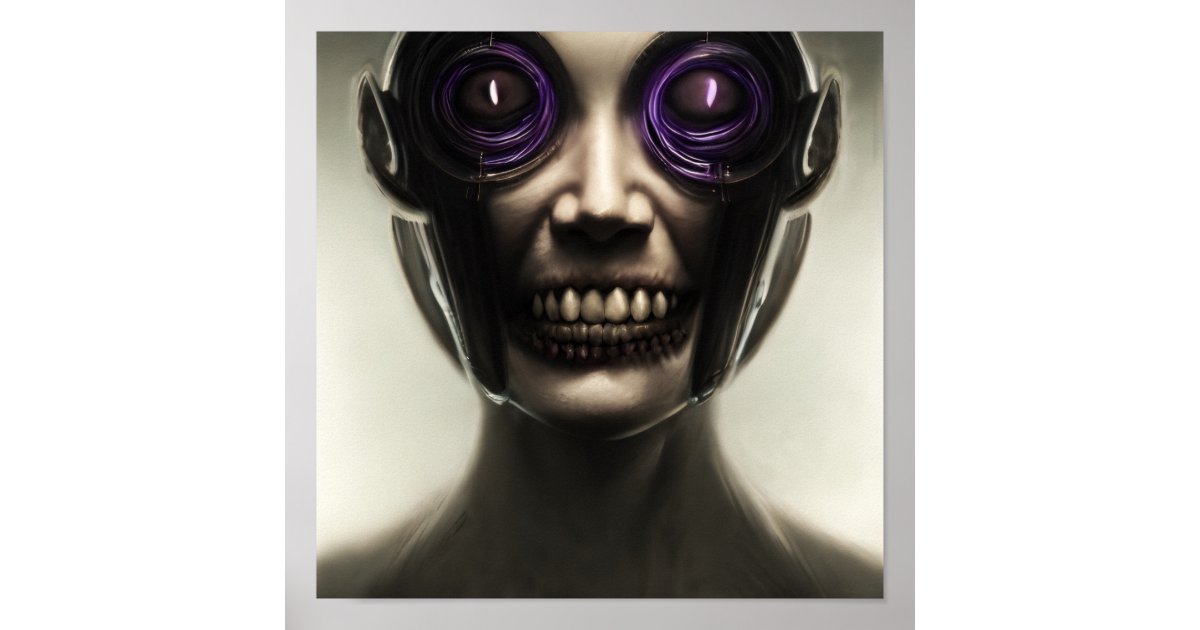 An Unsettling Smile 2 - A.I. Poster | Zazzle