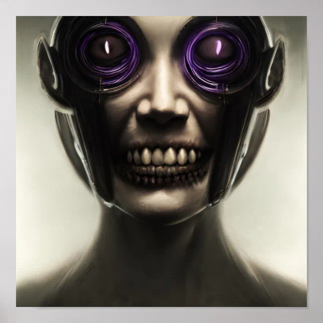 An Unsettling Smile 2 - A.I. Poster | Zazzle
