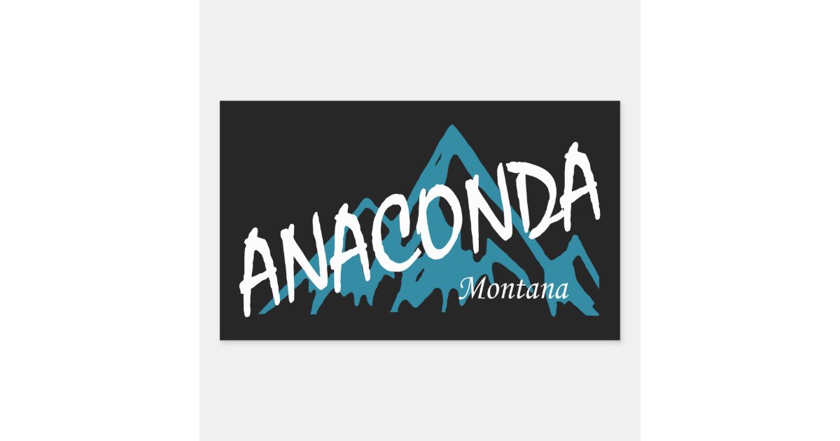 Anaconda Montana Mountains Rectangular Sticker | Zazzle