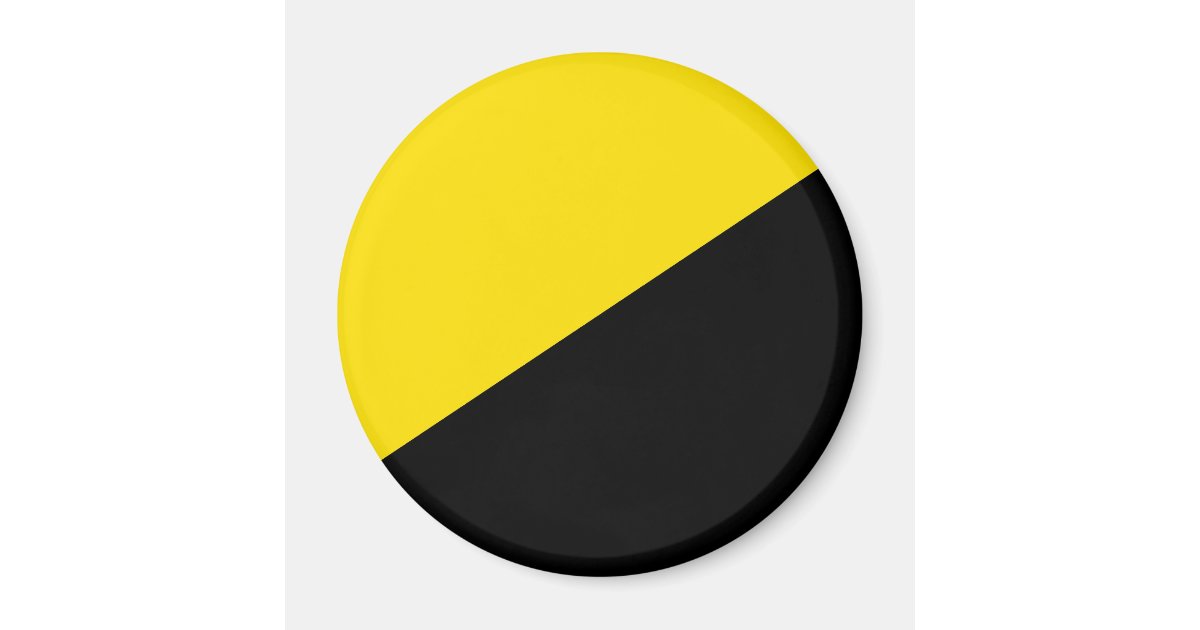 Anarcho capitalism flag anarchy symbol black yello magnet | Zazzle