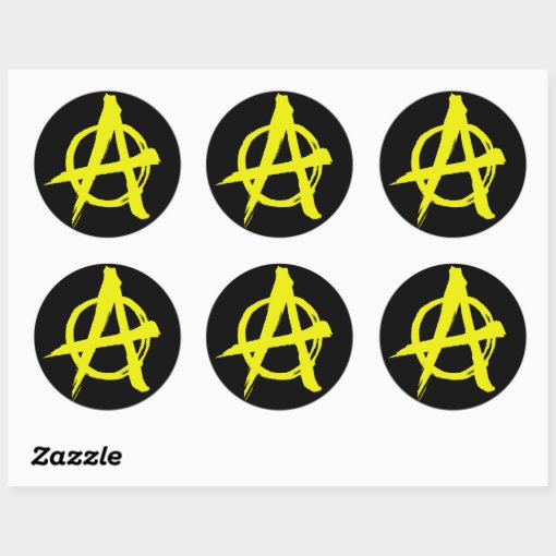 Anarcho-capitalist Anarchy Symbol Sticker | Zazzle