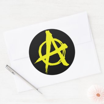 Anarcho-capitalist Anarchy Symbol Sticker | Zazzle