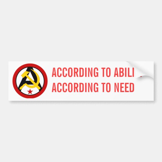 Anarcho-communist logo bumper sticker | Zazzle.com