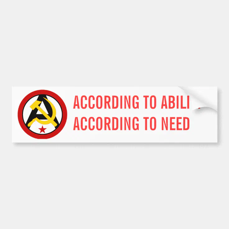 Anarcho-communist logo bumper sticker | Zazzle